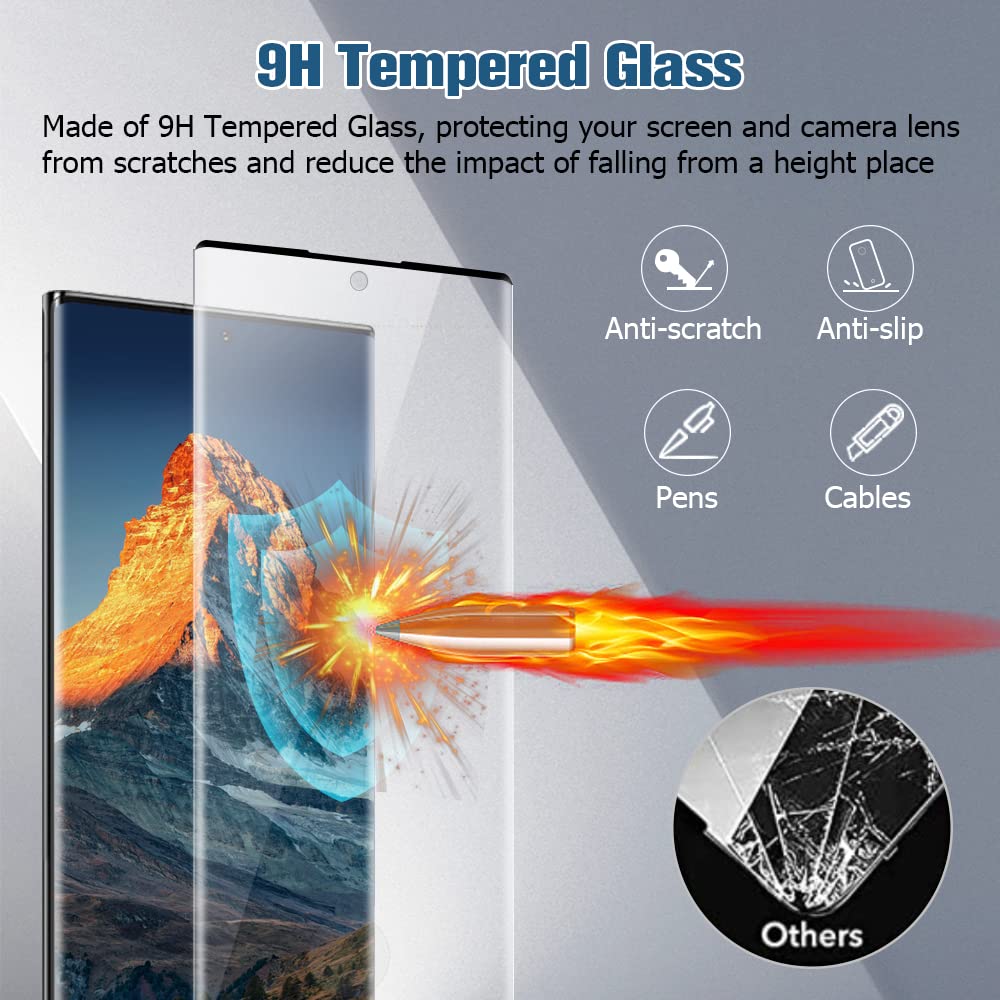 [2+2 Pack] Galaxy Note 20 Ultra Glass Screen Protector + 2 Pack Camera ...
