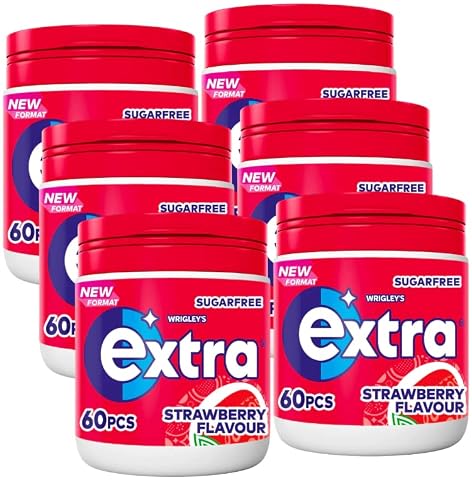 Extra Strawberry Chewing Gum Bottle, 60 Pieces price in UAE | Amazon ...