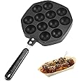 Amazon.com: Mini Pancake Pan, Cast Iron Aebleskiver Pan with 12 ...
