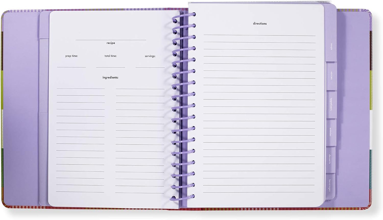 Kate Spade New York Recipe Book (Rainbow Plaid) – BigaMart