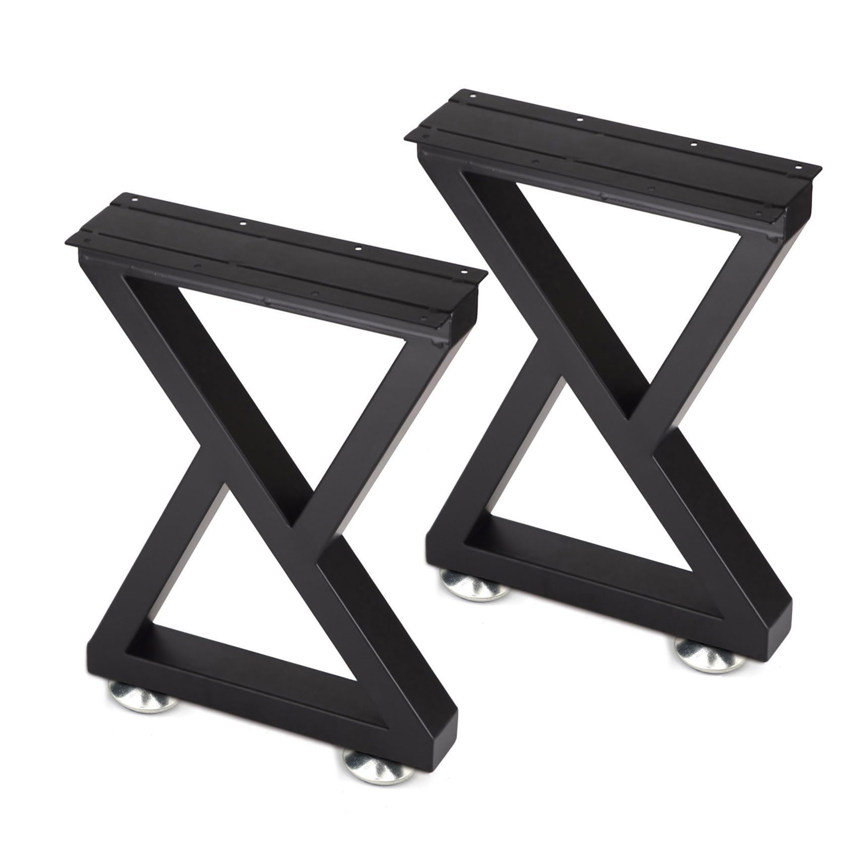 Taelakeni 16 Inch Metal Bench Coffee Table Legs, Set of 2, Black for ...
