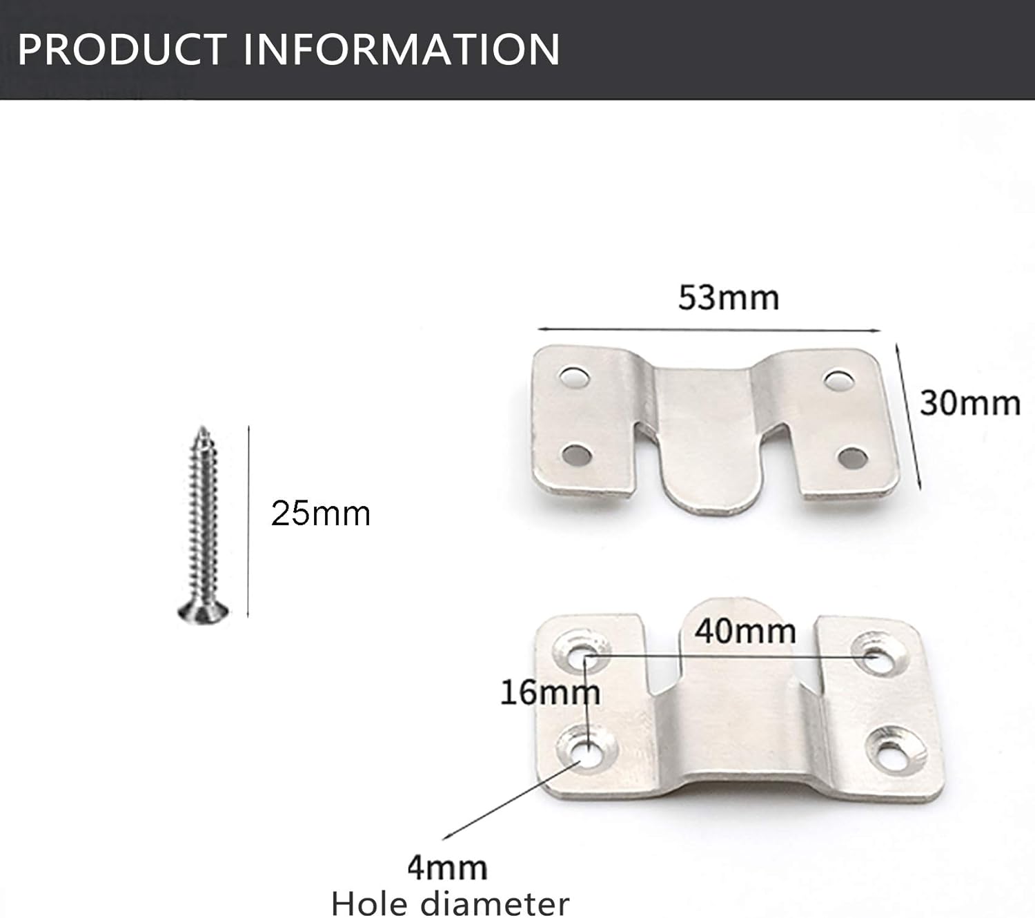 6 Pairs Flush-Mounted Concealed Brackets, Interlocking Buckle, Heavy ...