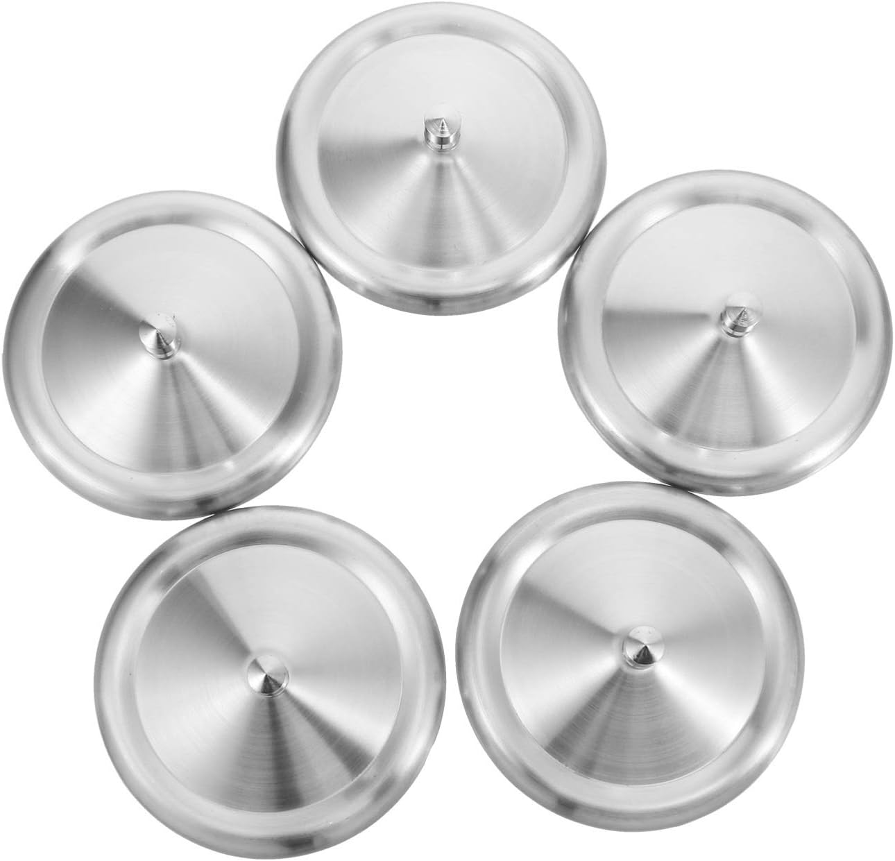 HEMOTON 5pcs Stainless Steel Coffee Mug Cover Metal Water Cup Lid ...