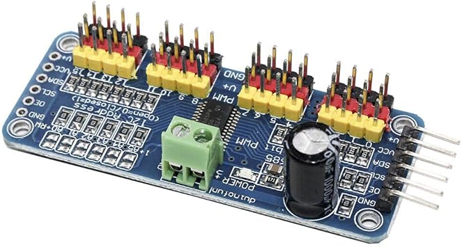WayinTop PCA9685 PWM Servo Motor Driver Module 16 Channel 12 Bit I2C Interface for Arduino Robot ...