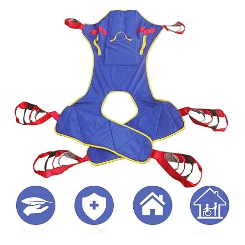 BUYHAO Full Body Patient Lift Sling, Head and Back Support, Toileting ...