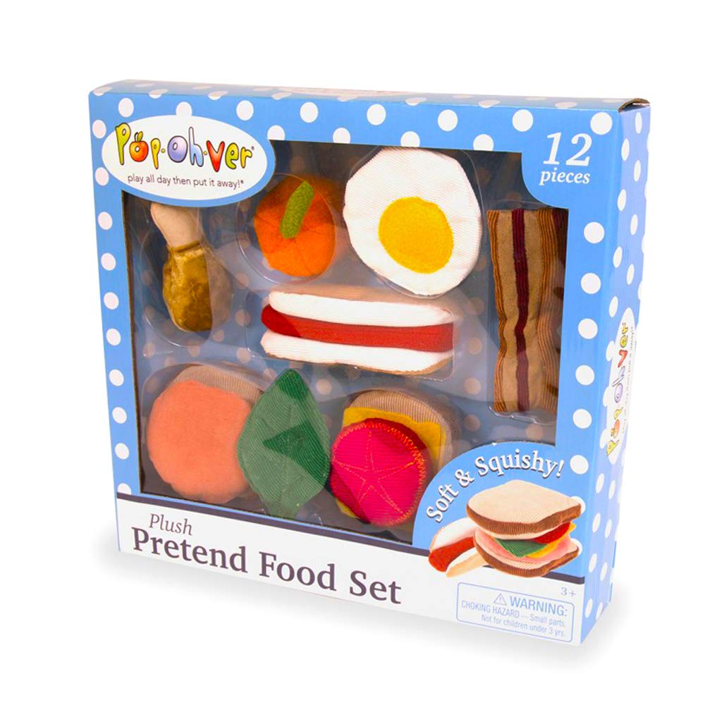 Mua 12 Piece Plush Breakfast & Lunch Foods Kitchen Play Set - Comes ...