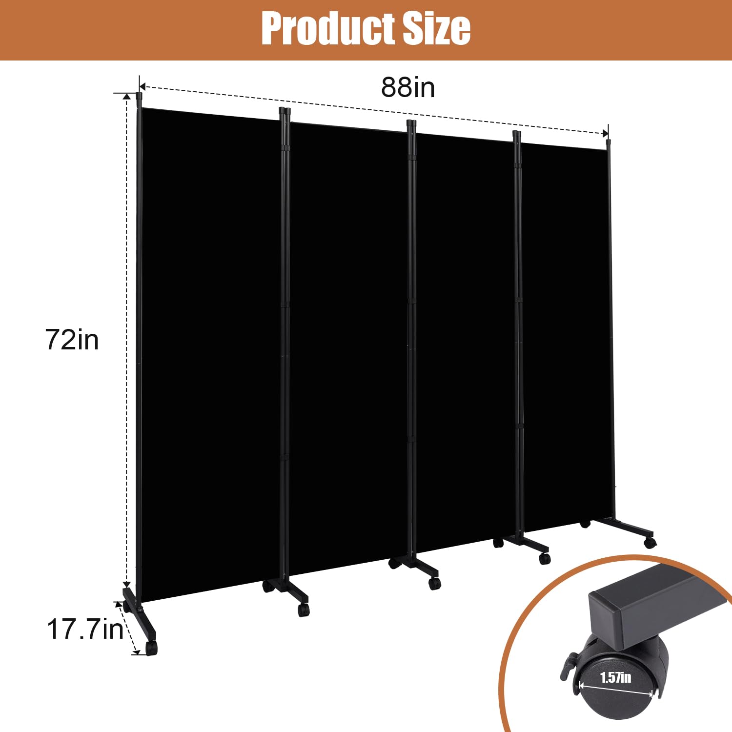Mua Room Divider Portable 88'' Partition Room Dividers and Folding ...