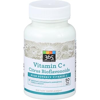 Amazon.com: 365 Everyday Value, Vitamin C with Bioflavonoids 1000mg, 50 ...