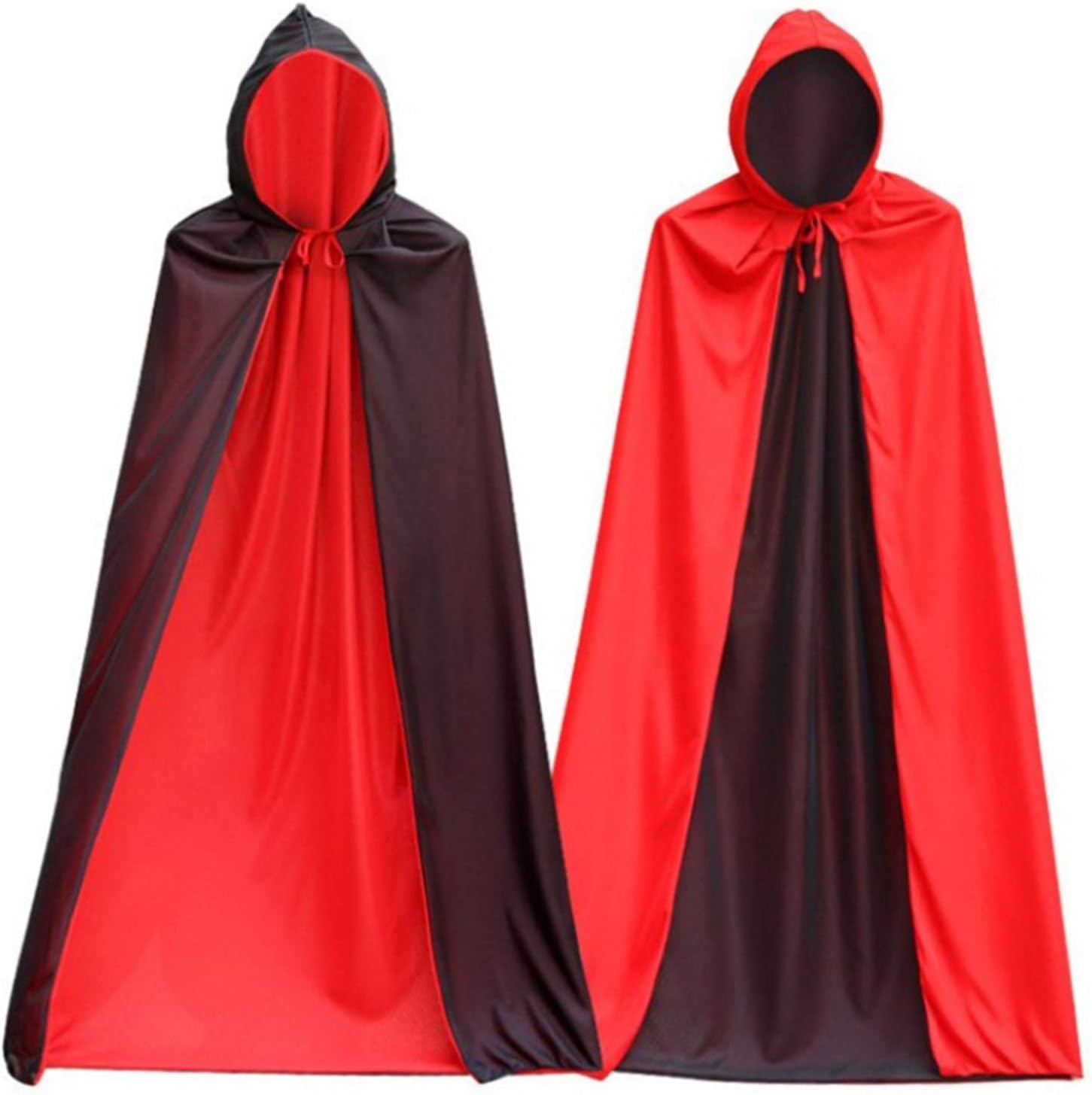 Halloween Costume 170cm Black Red Vampire Cape Dracula Devil Hoody ...
