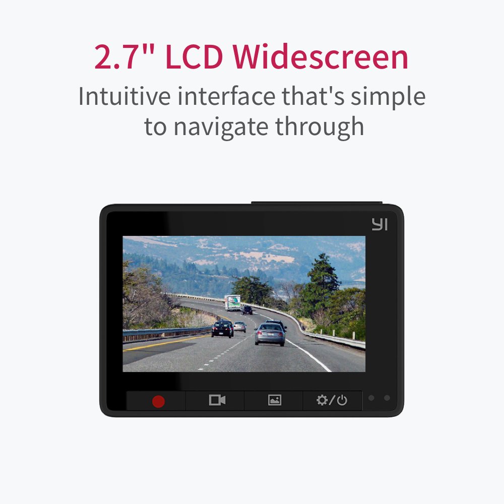 YI Compact Dash Cam, 1080p Full HD Car Dashboard Camera with 2.7" LCD ...