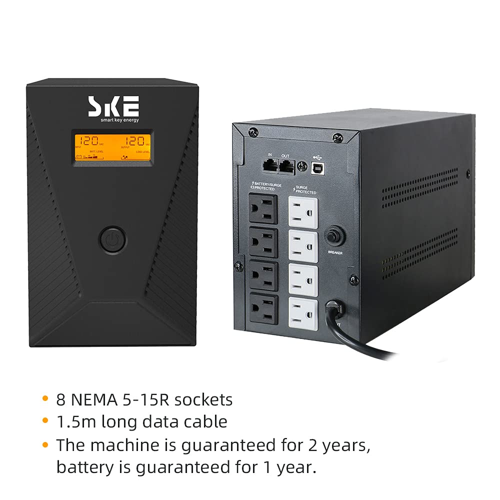 Mua 1500VA/900W Ups Battery Backup and Surge Protector,Computer ...
