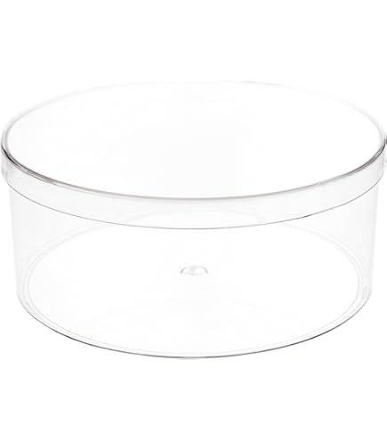 Clear Round Plastic Boxes With Lids 50 Pcs Clear Es With Lids - 3 ...