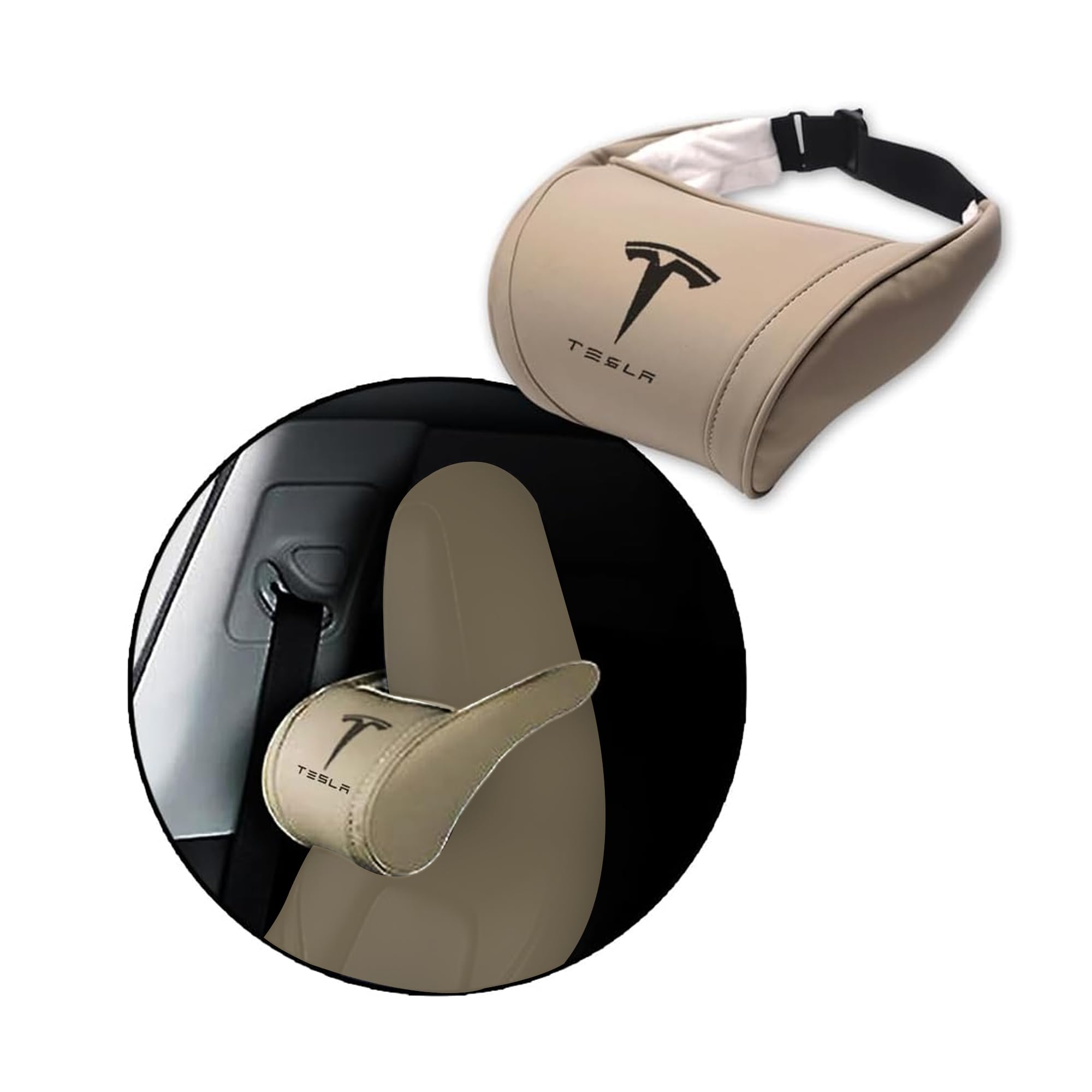 CoolKo Tesla Model S X 3 Y & Cybertruck Car Headrest Neck Pillow ...