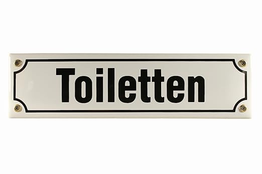 Gents Toilet Sign 30 x 8 CM German Toilet Door Sign Emaile Enamel ...