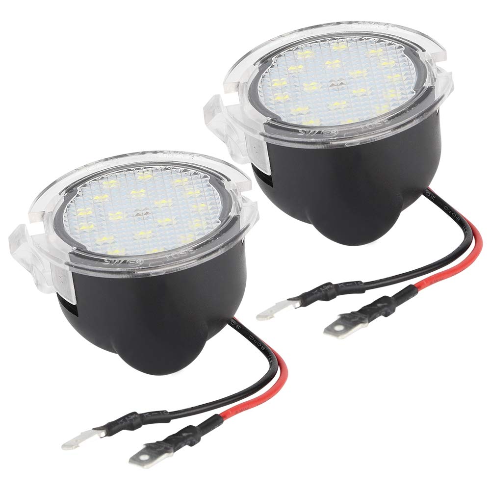Buy Fydun 1 Pair Car Rear View Mirror Puddle Lights White LED Bright ...