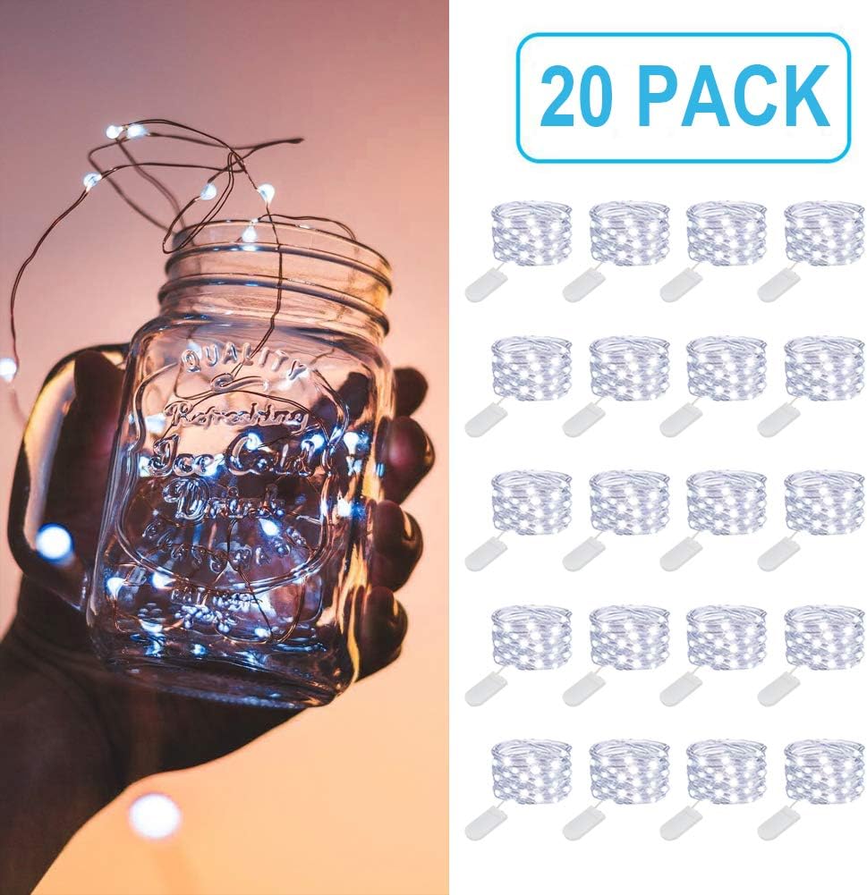 Amazon.com : MUMUXI 20 Pack Fairy Lights Battery Operated, 3.3ft 20 LED ...