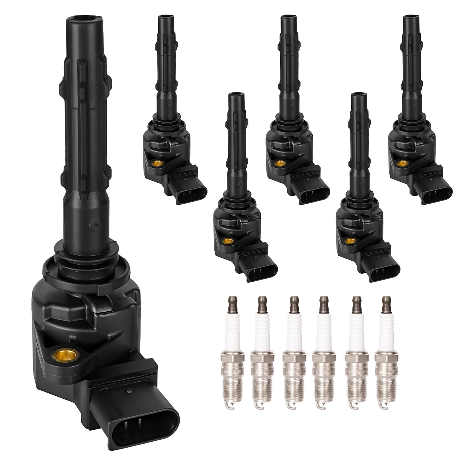 Set of 6 Ignition Coil Pack Spark Plugs Fits for 2006 2007 2008 2009 ...