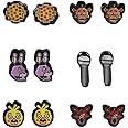 Amazon.com: Five Nights at Freddy's Pixelated 6 Pack Earring Set ...