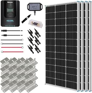 Amazon.com: Renogy 400 Watt 12 Volt Premium 4 Pcs 100W Panel+40A MPPT ...