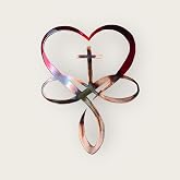 Amazon.com: Heart Cross Infinity Symbol Metal Wall Art 15" x 11 1/2 ...