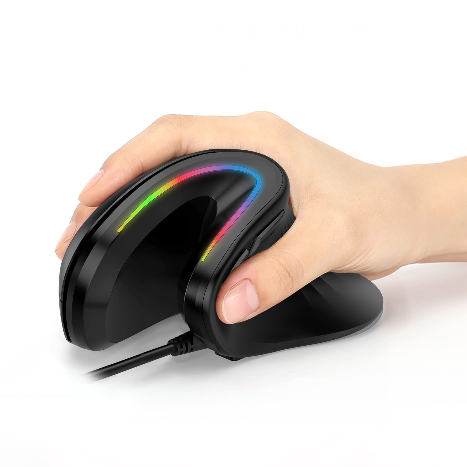 Mua Wired Ergonomic Mouse with LED Backlight, 6-Mode RGB Backlit ...