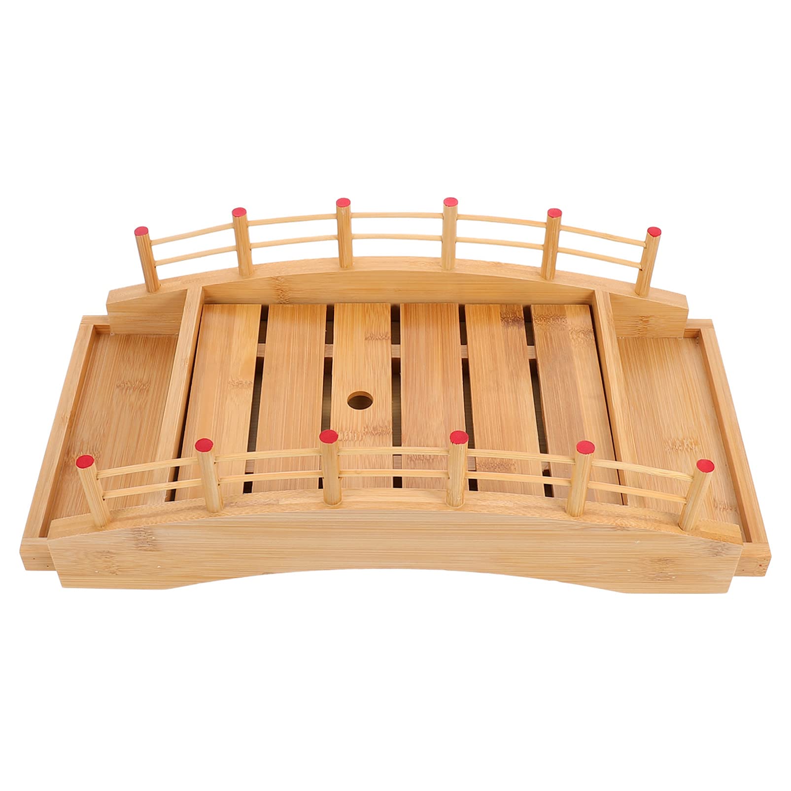 Yardwe Bamboo Sushi Boat Serving Tray, Arch Bridge Sushi Boat, Wooden ...