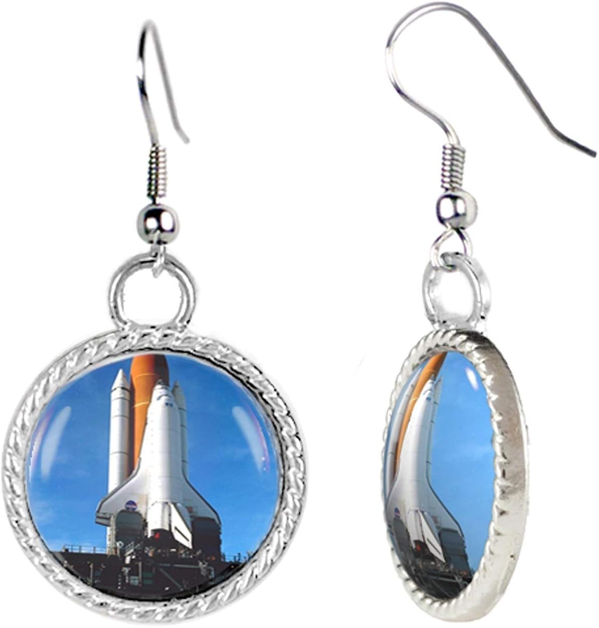 Amazon.com: Arthwick Store NASA Space Shuttle Earrings: Jewelry