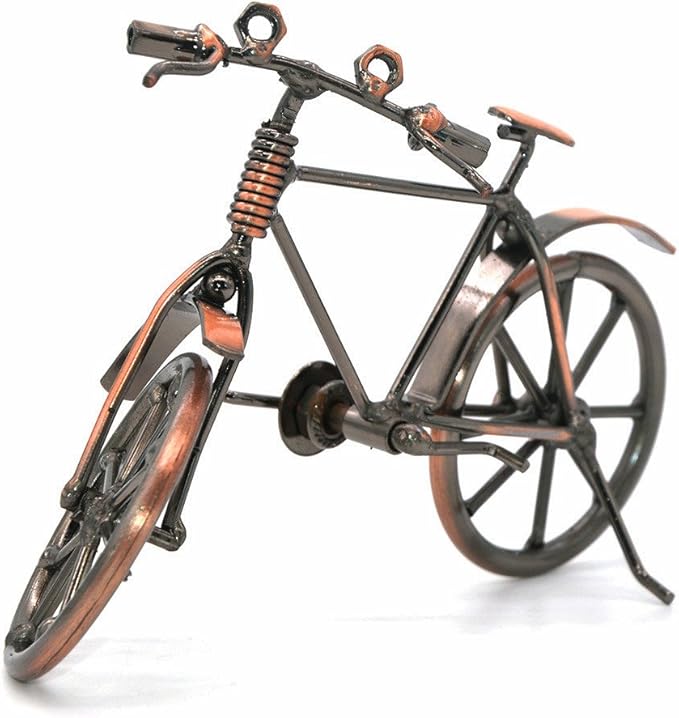 Metal sculpture Retro Classic Handmade Iron Motorcycle Bicycle unique ...