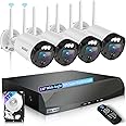 Amazon.com : 【90ft Super Night Vision】 Outdoor Wireless Security Camera System, Wireless Cameras ...