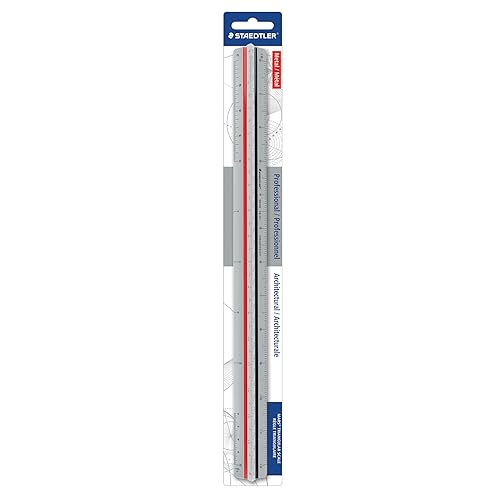 STAEDTLER Architectural Triangular Scale, 12in Scale Ruler with 6 ...