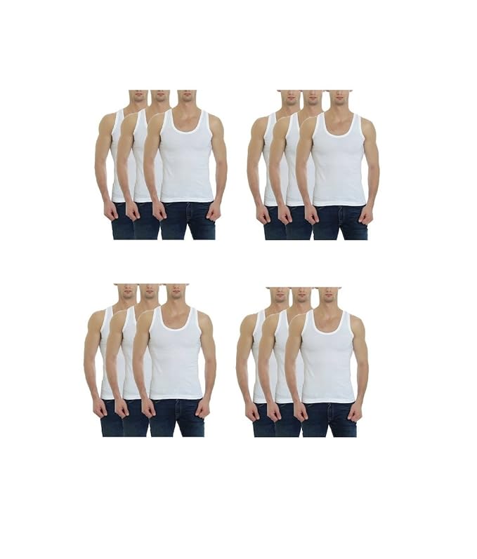 Buy ALNIK Fashion Men's White Sleevless Sando Baniyan(WHITSEND012-0) at ...