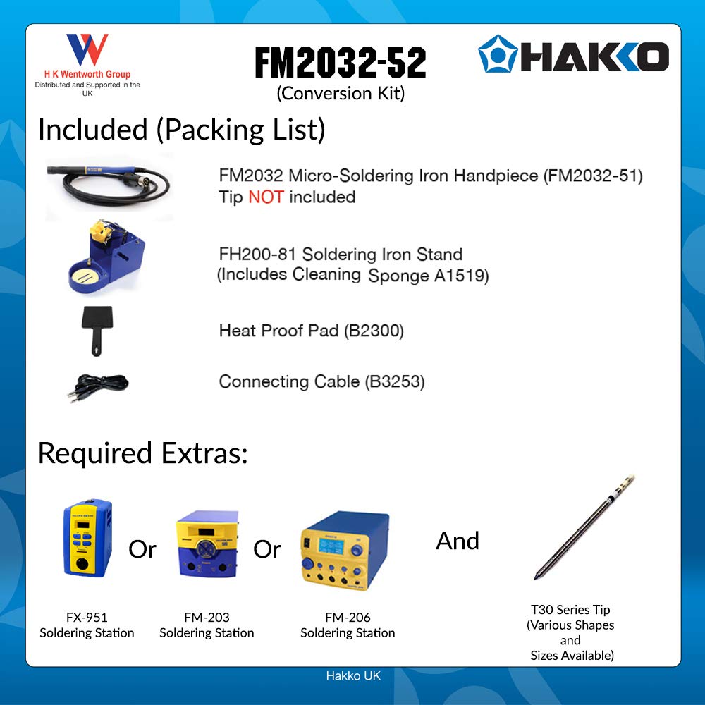 Hakko FM2032-52 Micro Soldering Iron Conversion Kit – BigaMart