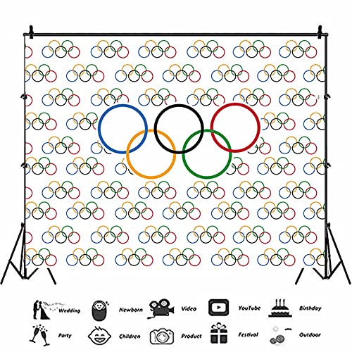 Buy Olympic Sport Theme Photography Background Vinyl Olympic Rings ...