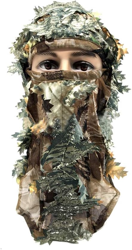 Camouflage Hunting Hat Leafy 3D Camouflage Face Mask Hunting ...