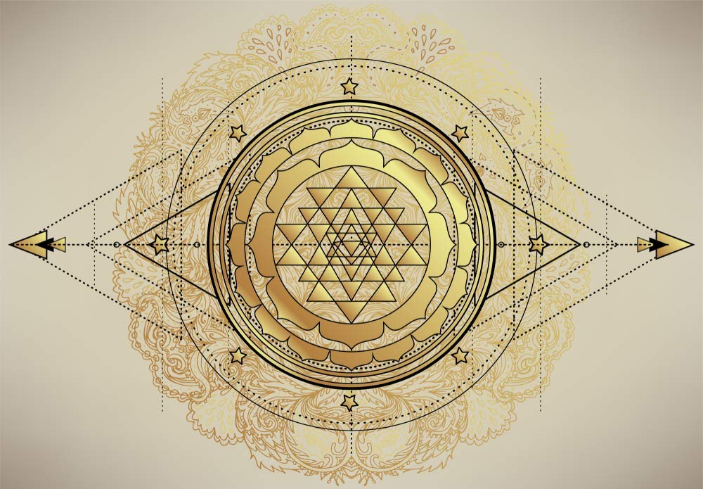 Buy 5 Ace The sri Yantra/Chakra Lord Goddess God Photo for Pooja Wall ...
