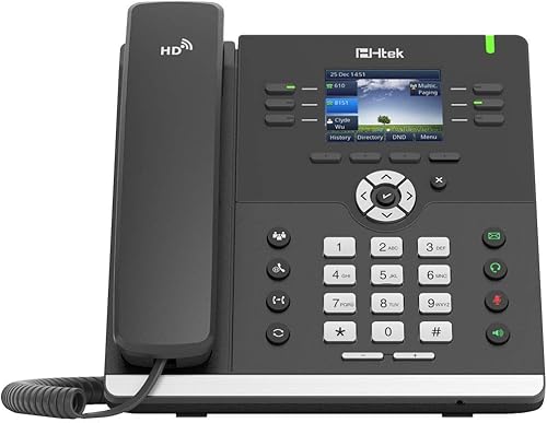 Htek Gigabit Color IP Phone with Color Display and Backlight, 8 SIP ...