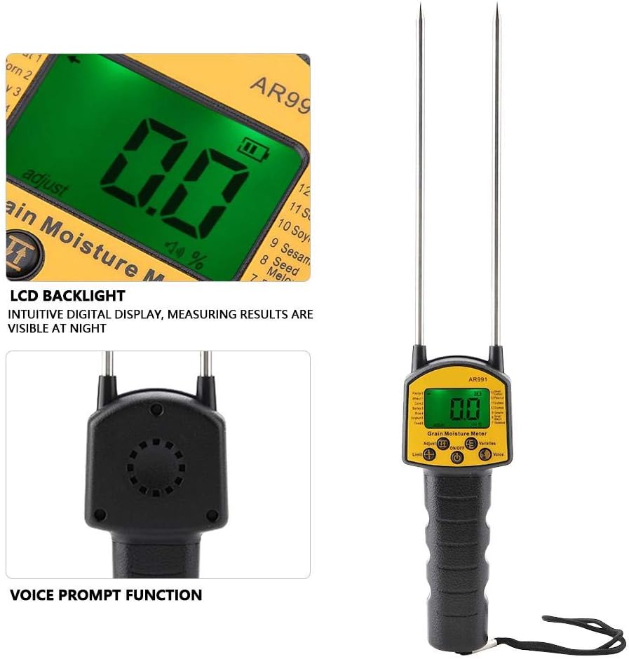 Digital grain moisture meter Moisture measurement Moisture content ...