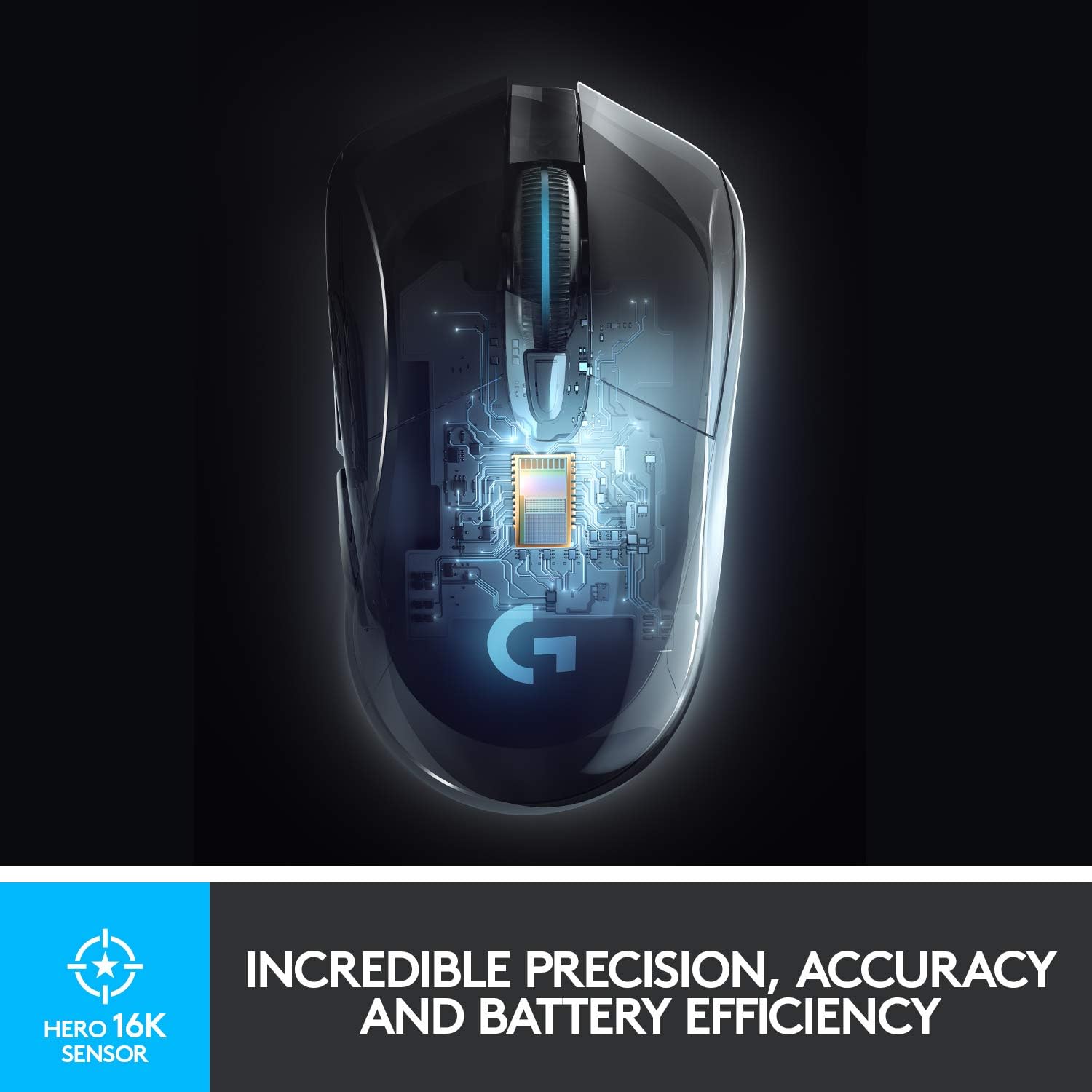 Logitech G703 LIGHTSPEED Wireless Gaming Mouse, HERO 25K Sensor, 25,600 ...