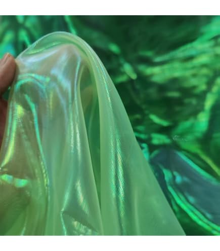 Red Green Iridescent Fabric