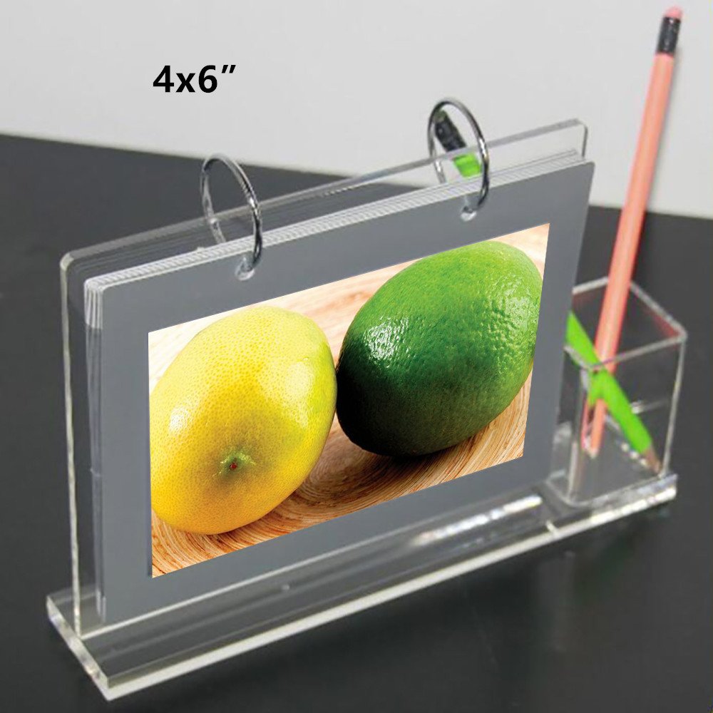 Buy Frame,Standing Flip Album,Horizontal Display Picture 6X4",Clear ...