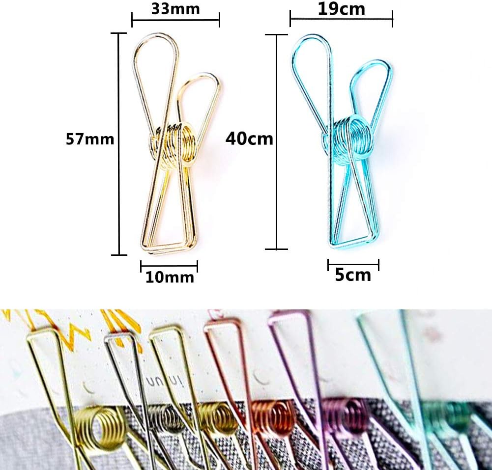 BESTZY Mini Binder Clips Photos Stationery Binder Clips Wire Metal ...