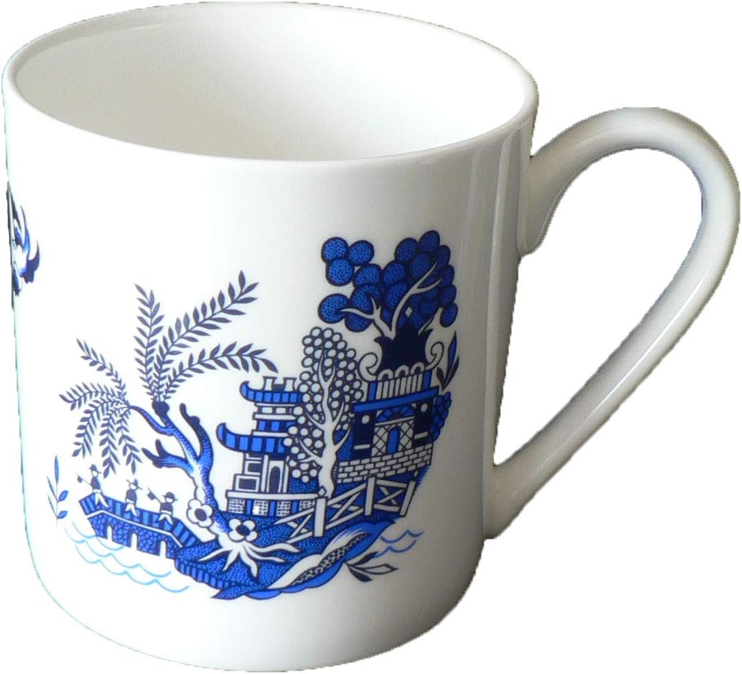 Blue Willow Pint Mug - Bone China Mug Decorated All Round with Blue ...