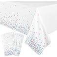 Amazon.com: 6 Pack Pink and Blue Confetti Plastic Table Covers for ...