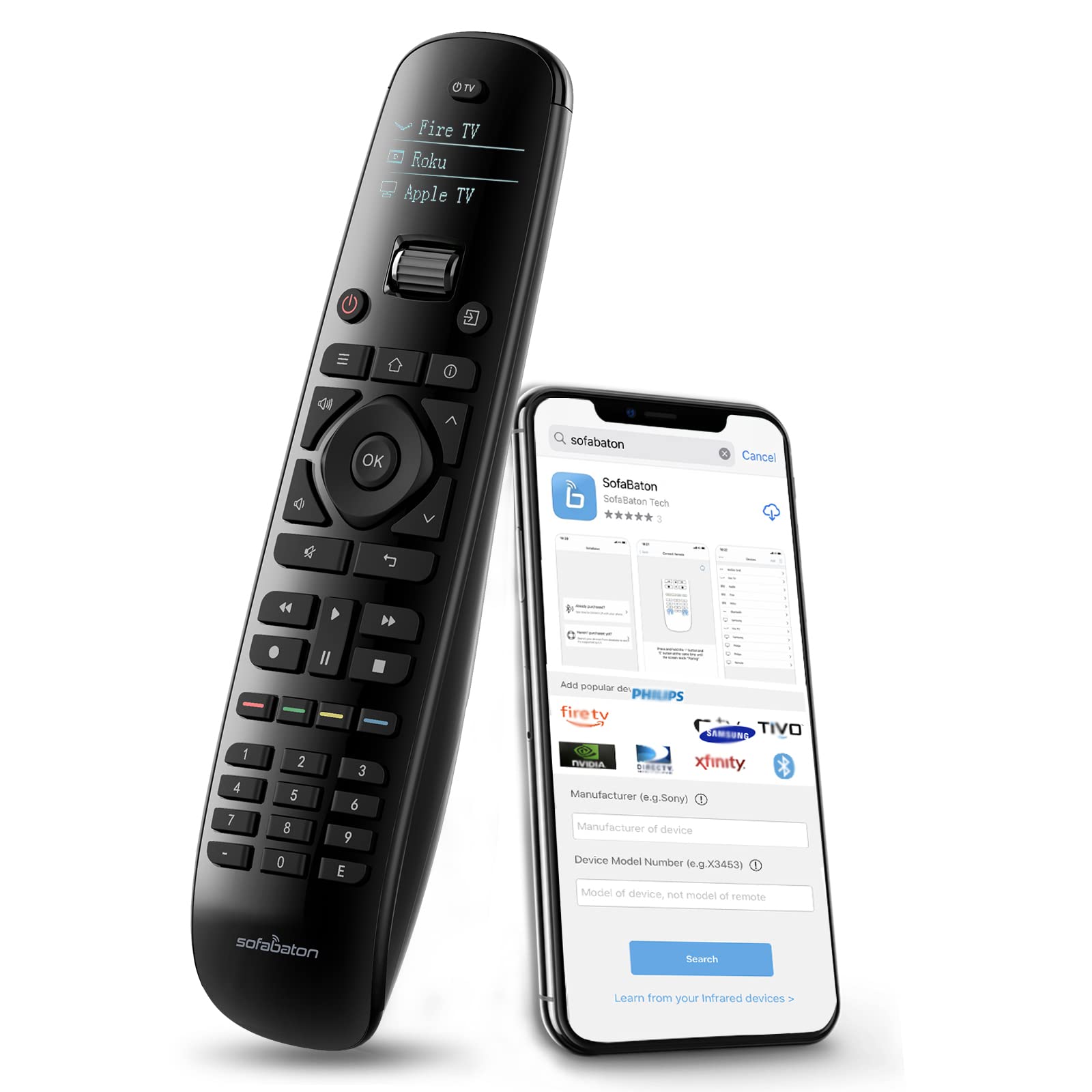 SofaBaton U2 Universal Remote Control with Smart APP, All in one Remote ...