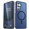 Amazon.com: YENAPOON for Samsung Galaxy S25 Case, Matte Magnetic Phone Case with 1 Screen ...