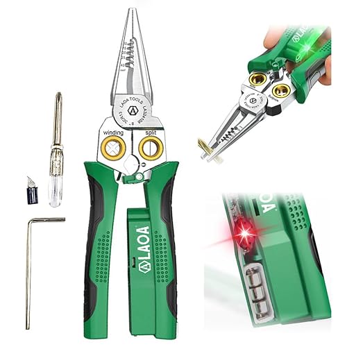 LAOA 8 in 1 Wire Stripper with Voltage Tester,Wire Strippers ...