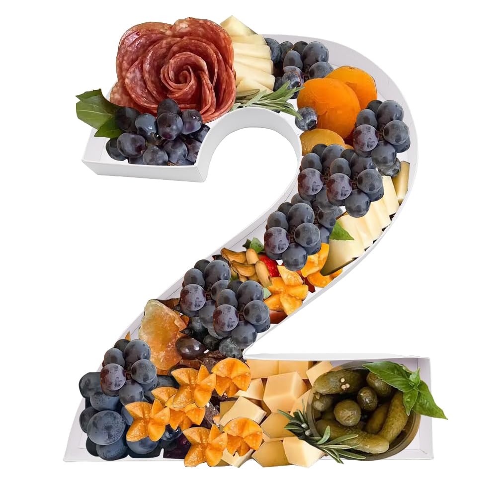 12" Cardboard Number Fillable Shaped Tray Paper Mache Sweets Birthday ...