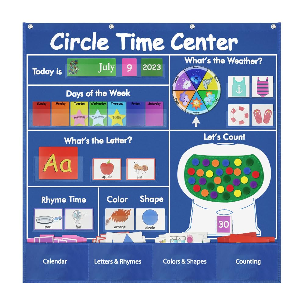 Mua Circle Time Center Classroom Pocket Charts Teaching Pocket Chart ...