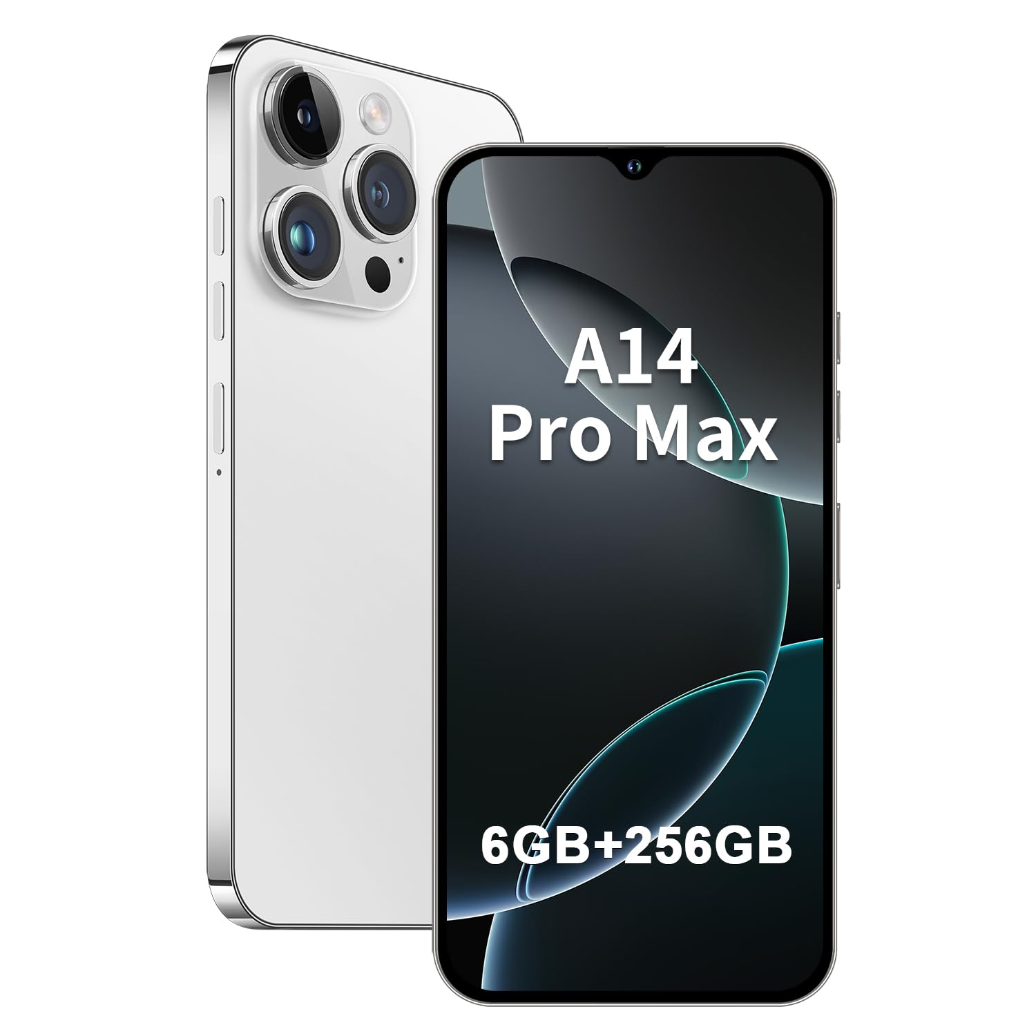 Fuxinya Unlocked Android Phone A14 Pro Max Smartphone 6GB+256GB Cell ...