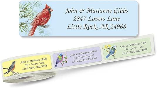 Amazon.com : Birds Rolled Address Labels with Clear Dispenser by ...
